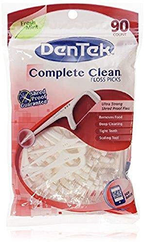 Dentek Complete Clean Floss Picks with Advanced Fluoride Coating, 90 ...