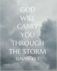 God will carry you through the storm: Bible Verse Notebook and Daily ...