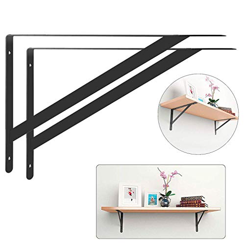 STARVAST 4 Pack Heavy Duty Shelf Brackets 11.8 x 7.5 inch, Floating ...