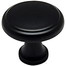 25 Pack - Cosmas 9985FB Flat Black Round Cabinet Hardware Knob - 1-1/8 ...