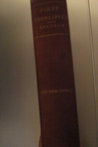 First Principles: Spencer, Herbert: Amazon.com: Books