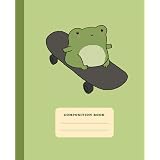 Composition Book: Cute Frog With Mushroom Hat | College Ruled Notebook ...