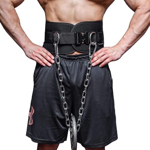 Azonee Self-Locking Weight Lifting Belt - Quick Locking Dip Belt for ...