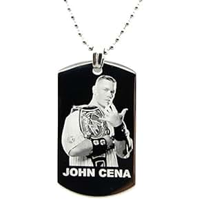 Amazon.com: Yippo Accessories John Cena Engraved Dog Tag Pendant ...