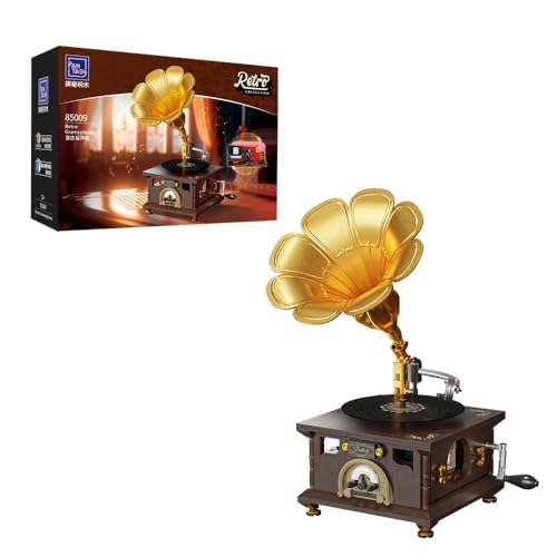 PANTASY Retro Phonograph Building Set, Gramophone Music Box Building ...