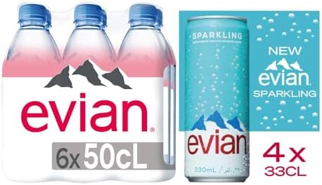 Evian Mineral Water (6x500 ml) + Sparkling water (4x330ml) price in UAE | Amazon UAE ...