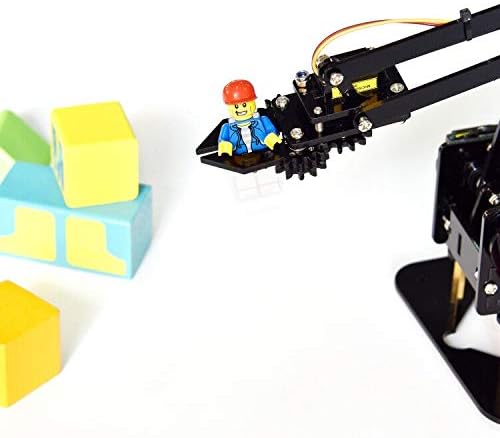 KEYESTUDIO 4DOF Robot Arm Kit DIY, Electronic Coding Robotics w/Servo, Joystick Controlled ...