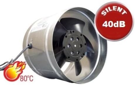 Metal Inline Extractor Fan Size 150mm Fireplace Ducting Ventilator ...