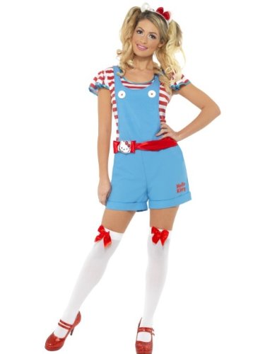 Hello Kitty - Classic Dungarees - Adult Fancy Dress Costume - Extra ...