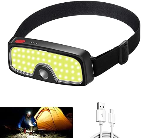 Rechargeable Headlamp Flashlight, 5000 Lumen Wide Beam Led Headlamp, 5 ...