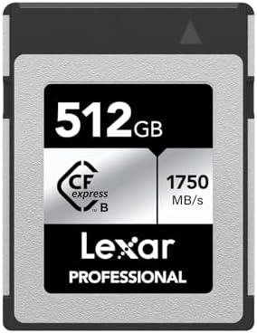 سعر Lexar Professional SILVER Series 512GB CFexpress Card, Type B CFe Card, up to 1750MB/s Read ...