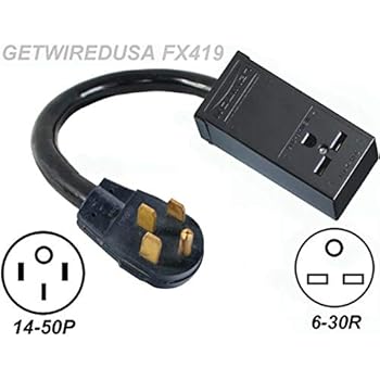 14-50P 4-Pin Male Stove Oven Range Plug To 6-30R 3-Prong Female ...