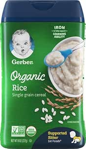 Gerber, Organic Rice Cereal, 8 oz: Amazon.com: Grocery & Gourmet Food