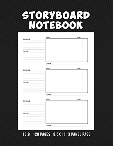 Amazon.com: Storyboard Notebook 16:9 8.5x11 120 Pages 3 Panel Page ...