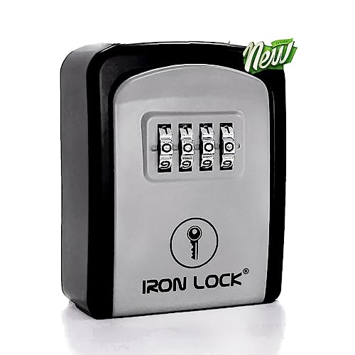 Iron Lock® - Wall Mount Key Lock Box with 4-Digit Combination ...