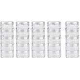 Amazon.com: Duttek Plastic Container, 5 Layer Joint Stackable Round Plastic Storage Container ...