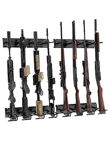 Upbci Gun Rack, 2023 Upgrade Gun Rack for Wall, Heavy Duty Steel Gun ...
