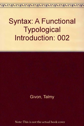 Amazon.com: Syntax: A functional-typological introduction. Volume II ...