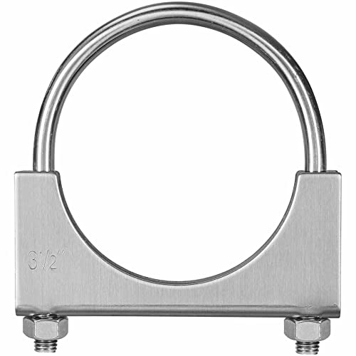 TOTALFLOW Natural Finish 3.5" TF-U350 304 Stainless Steel Saddle U-Bolt ...