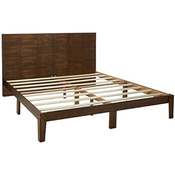 Amazon.com: SLEEPLACE 48 Inch Tall Headboard Platform Slats Bed Frame ...