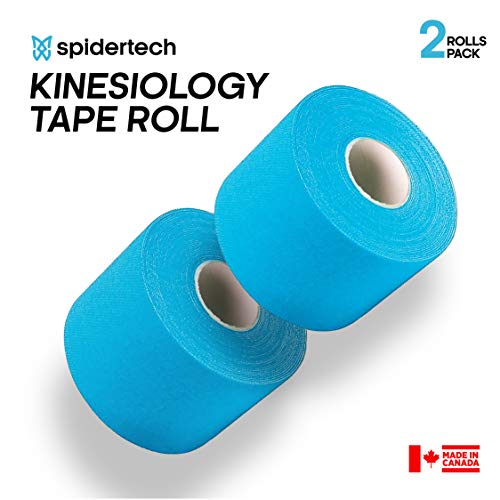Spidertech Therapeutic Kinesiology Tape Roll (Pack of 2) 2 inch by 16ft Uncut Roll. Reduce Pain ...