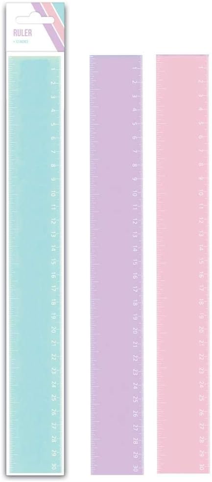 Pastel Colour 30cm 12” Rulers School Work Office Desk Stationery ...