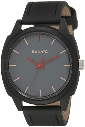 Sonata Volt+ Water Resistant, Black Dial Analog Watch For Men 77086Pl02 ...
