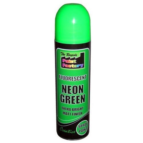 1 x GREEN Fluorescent Neon Spray Paint Matt DIY Interior Exterior ...