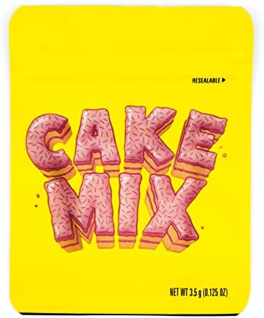 25 Pack Cookies Cake Mix Mylar Bags 3.5g Smellproof Ziplock Resealable ...