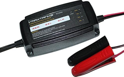 BC1205 + XLR 3 Pin Male Connector: VMAX BC1205 12V 5 Amp 4-Stage Smart Battery Charger and ...