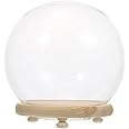 Amazon.com: EXCEART Clear Glass Cloche Globe Display Dome Bell Jar with ...