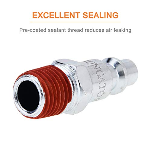 SUNGATOR 1/4-Inch NPT Male Industrial Air Plug, Pneumatic Plugs (25 ...