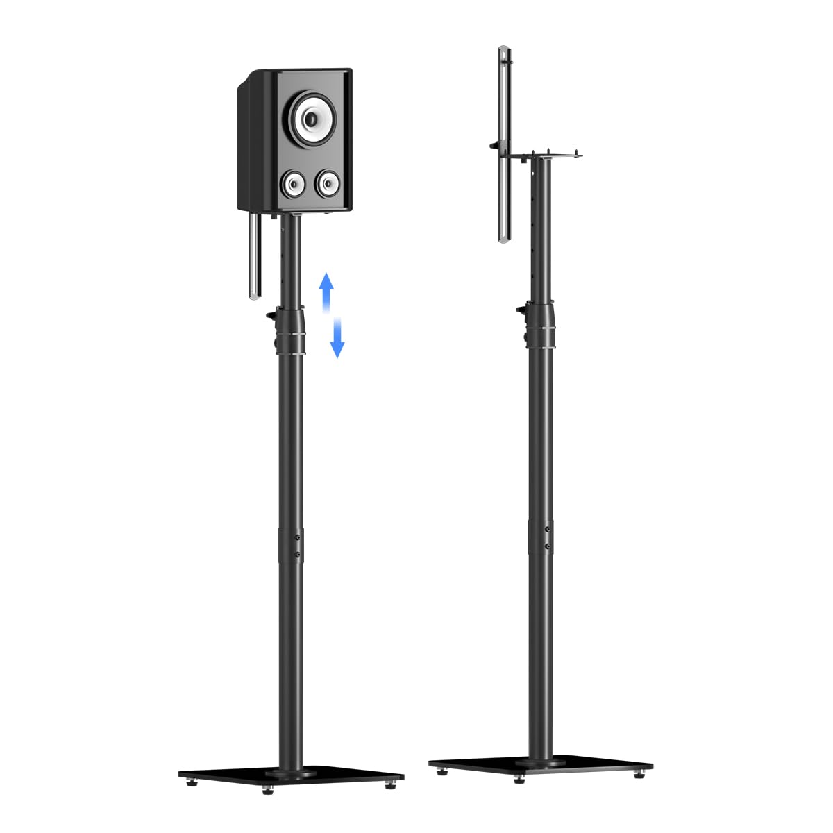 Suptek Height Adjustable Speaker Stands Set of 2 Bookshelf Speaker ...