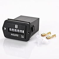 DC 6-80V Mechanical Hour Meter - AIMILAR Hourmeter for Diesel Engine Generator Boat Motorcross ...