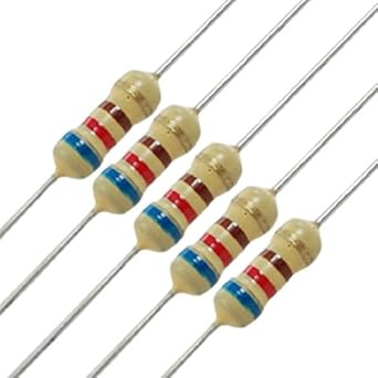 Uxcell a11102000ux0299 100 x Resistors 620 Ohm 1/4W 250V 5% Carbon Film ...