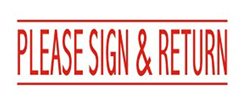 BBloop "PLEASE SIGN AND RETURN" Self-Inking Stamp. Rectangular. Laser ...