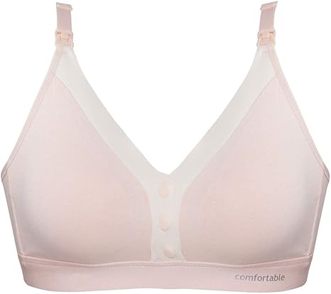 Wireless Nursing Bra – Women Breathable Padded Top and Front Open Sleep ...