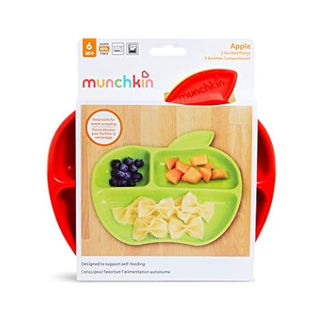 Munchkin Lil’ Apple Divided Toddler Plates, Pack of 3 - Autism Supplies ...