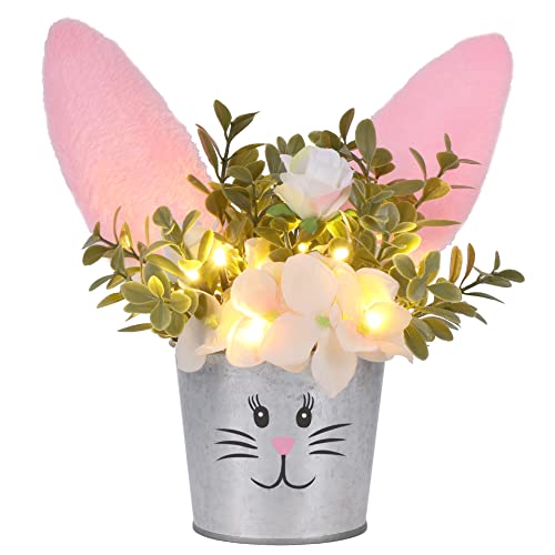 Prsildan Easter Table Decorations: Artificial Flower with Bunny Ear ...
