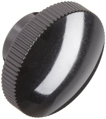 DimcoGray Black Phenolic Knurled Clamping Knob Female, Brass Insert: 3/8-16" Thread x 1/2" Depth ...