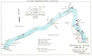 Amazon.com: Vintage Fort Boonesborough & Lisletown Kentucky Map Madison ...