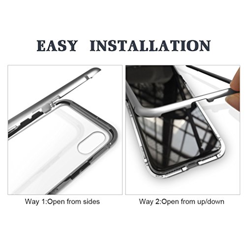 iPhone X Case, NOHON Full Body Slim Fit Ultra-Thin Case Lightweight, [Magnetic Adsorption ...