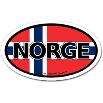 Amazon.com: LandsAndPeople Norway Norge in Norwegian and Norwegian Flag ...