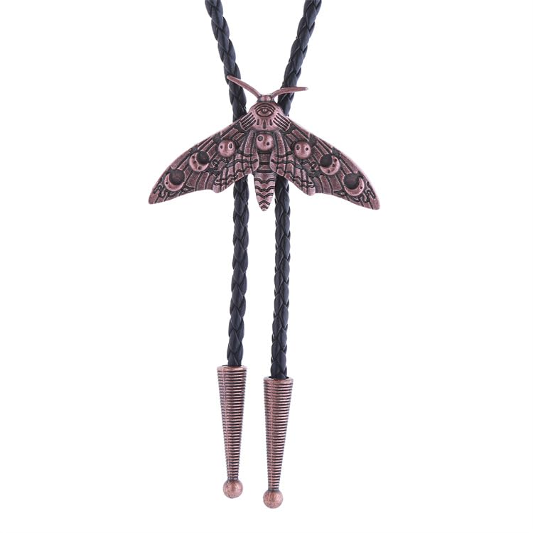 Western Bolo Tie For Men Women Death Head Moth Cowboy Bolo Tie Necklace ...