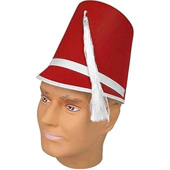 Amazon.com: Felt Drum Major Hat - Red: Clothing