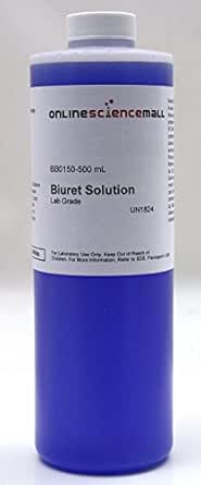 500mL of Biuret Reagent Solution, Protein Testing - Lab Grade Reagent ...