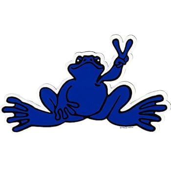 Amazon.com: Peace Frogs Outline Frog Sticker, Small, Multicolored