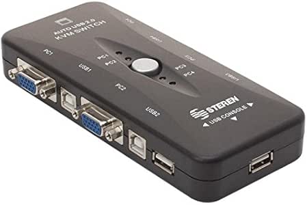 Steren COM-317 Data Switch Kvm USB P/Controlar 4 Computadoras: Amazon ...