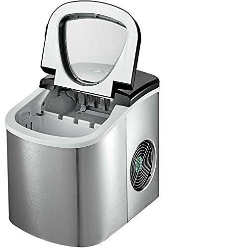 12KG Automatic 220V Silver and Black Stainless Steel Ice Cube Maker ...