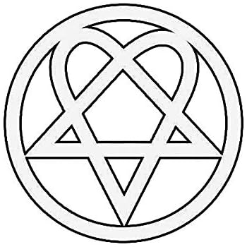 Amazon.com: ION Graphics Heartagram Sticker Decal Vinyl 5" Bumper ...